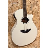 White Acoustic Guitar Yamaha
